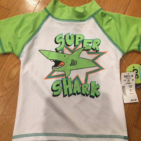 Swim | Mick Mack Super Shark Rash Guard 3t Toddler Nwt | Poshmark